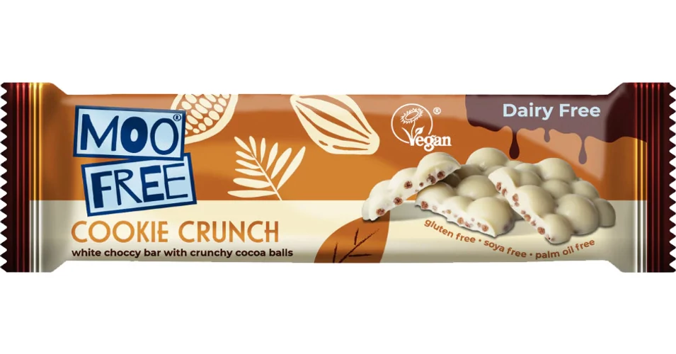 Moo Free Bubble Cookie Crunch Tejmentes Fehér Csokoládé szelet Ropogós ...