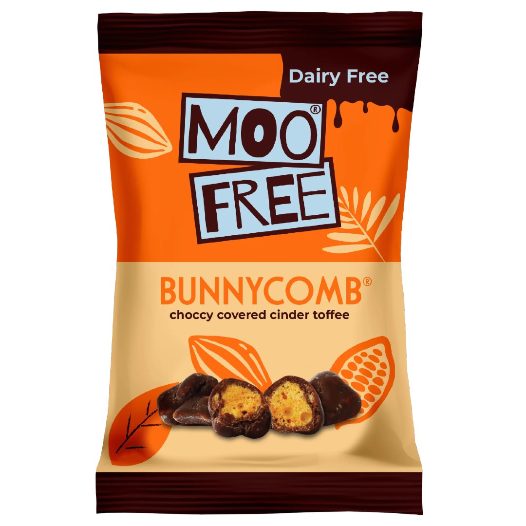 Moo Free Choccy Rocks Bunnycomb drazsé 35g | VegaBonShop